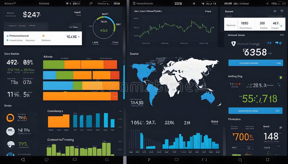 A Sleek Smartphone Displaying a Dynamic Financial Tech Analytics ...
