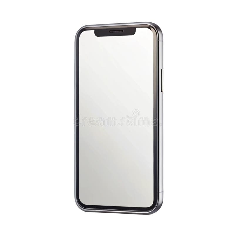 Smartphone Mobile Mockup Isolated on Transparent Background Stock ...