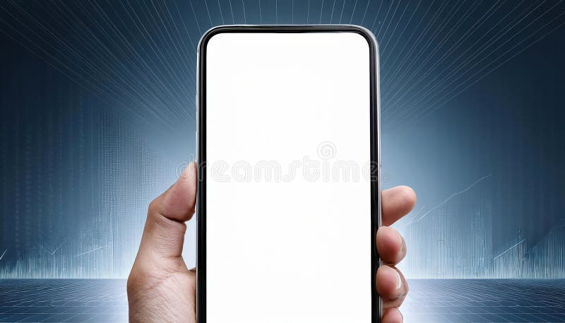 Sleek Smartphone Mockup with Blank Screen, Modern Design, Isolated ...