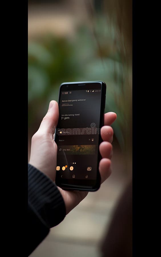 A Sleek Smartphone Screen Displaying a Text Message Conversation Stock ...