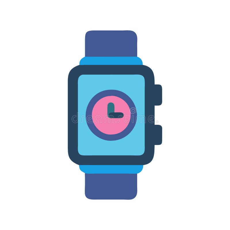 Sleek Smartwatch Icon for Digital Wearables Stock Vector - Illustration ...
