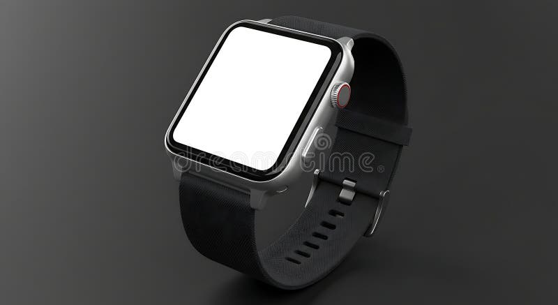 Sleek Smartwatch: Minimalist Design, Blank Screen, Dark Background ...