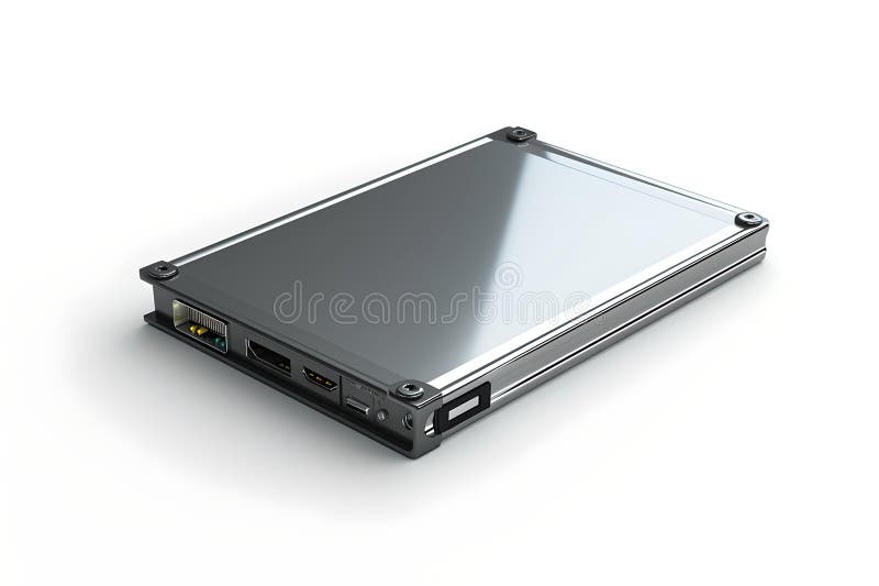 Modern Solid State Drive Isolated on White Background. Essential ...