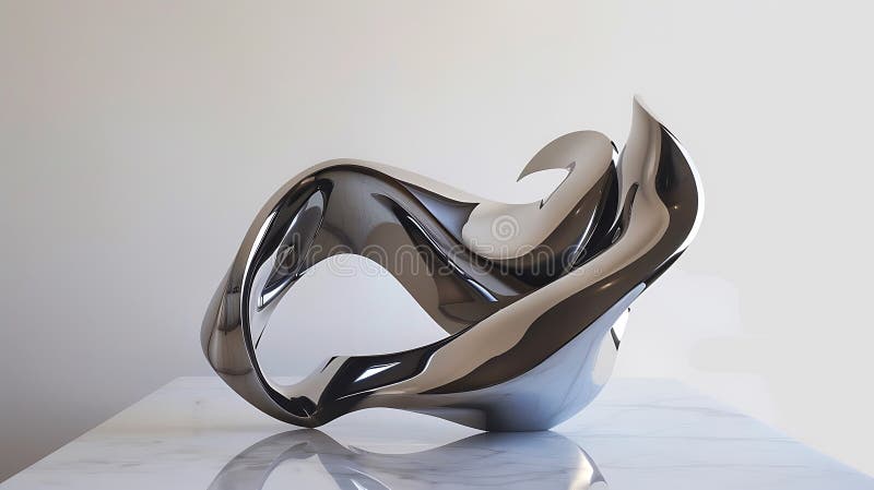 A Sleek and Sophisticated Shiny Geometric Shape Featuring Smooth ...