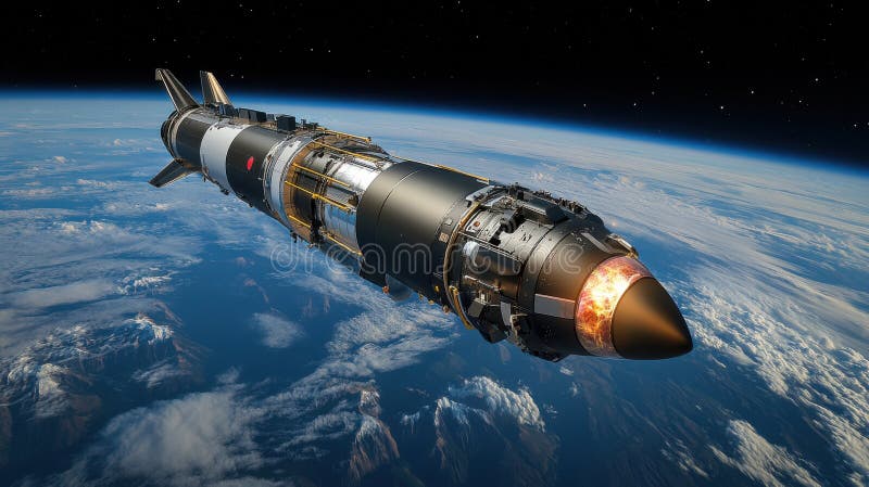 A Sleek Space Rocket with Active Propulsion Moves in Low Earth Orbit ...
