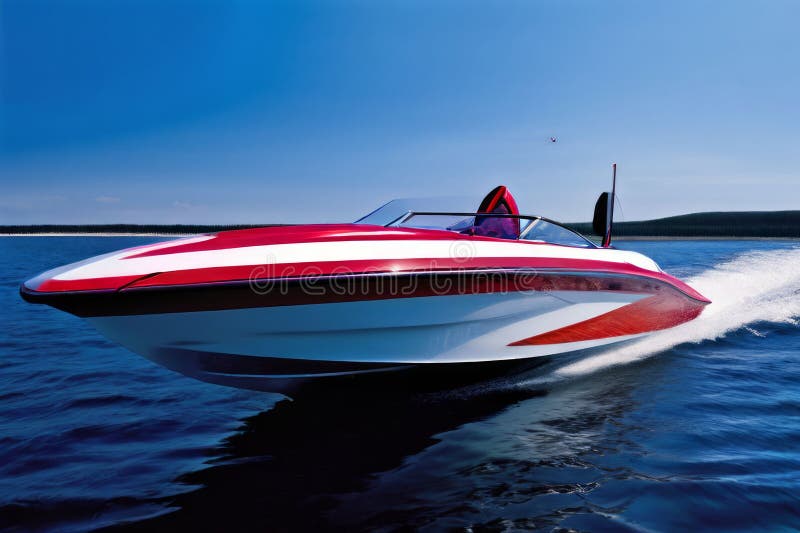 A Sleek Speedboat with a Powerful Engine and Raci New Beautiful Stock ...