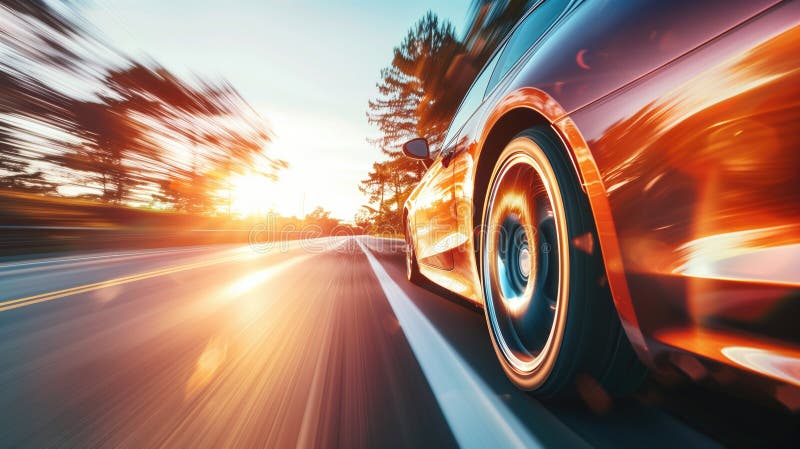 Sports Car Speeding Leaving Colorful Paint Splash Explosion Stock Image ...