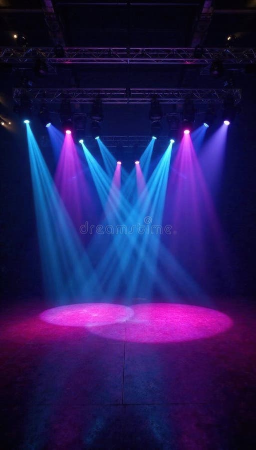 Sleek Stage Rigging, Lighting Trusses, Central Venue Setup, Technical ...