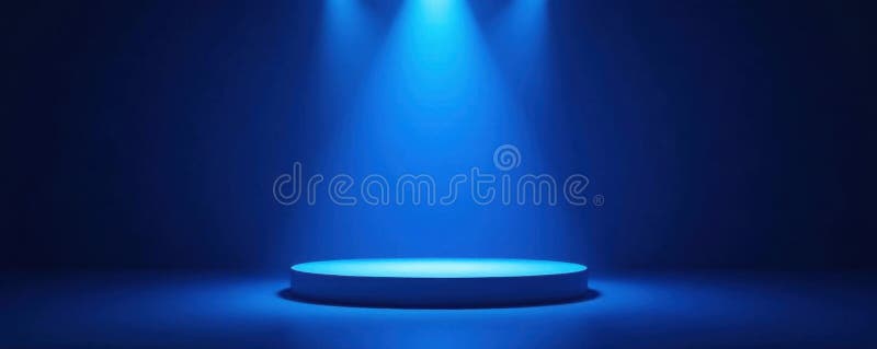 Sleek Stage, Single Blue Spotlight, Minimalist Backdrop, Background ...