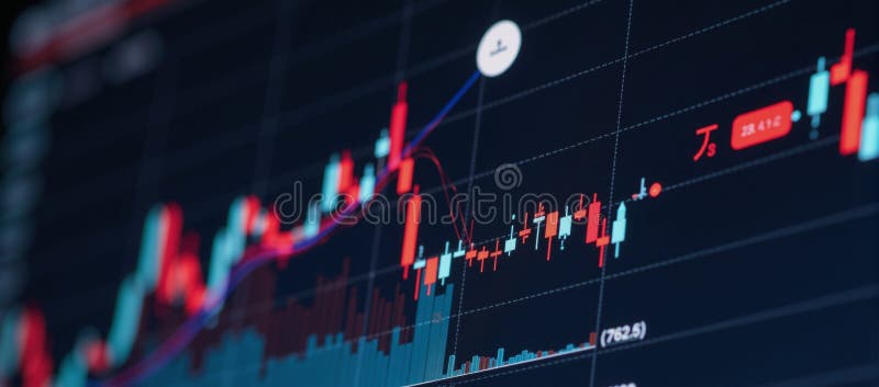 Sleek Stock Market Graph with Bold Colors Indicating Continuous Growth ...