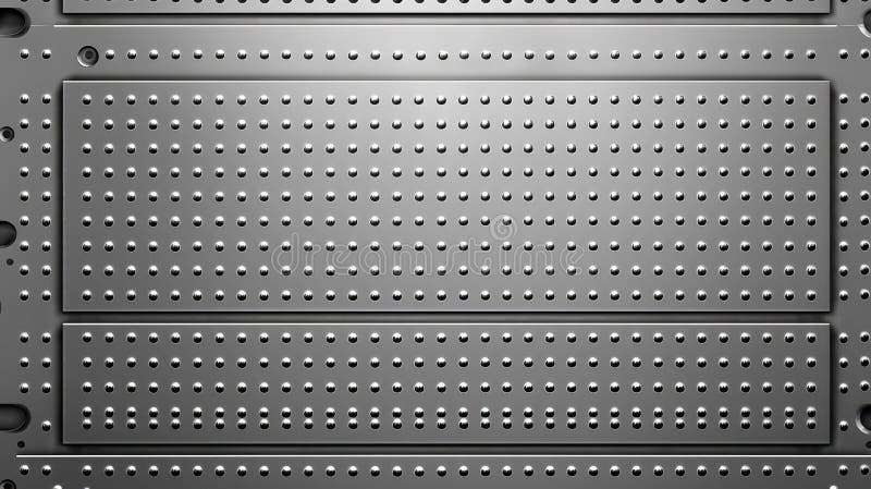 Sleek and Striking, this Shiny Metallic Grid Plate Showcases a Robust ...