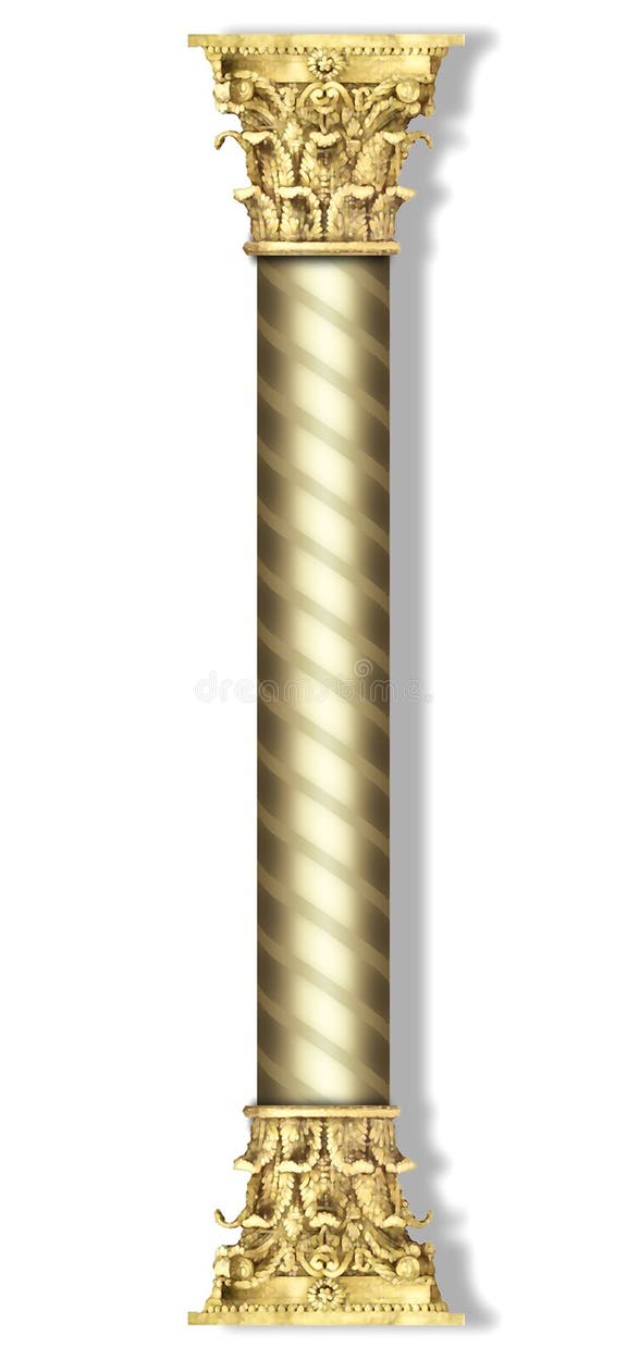Sleek striped column stock illustration. Illustration of history - 605522