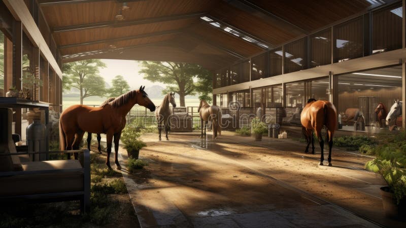 The Sleek and Stylish Design of a Horse Stable within a Contemporary ...