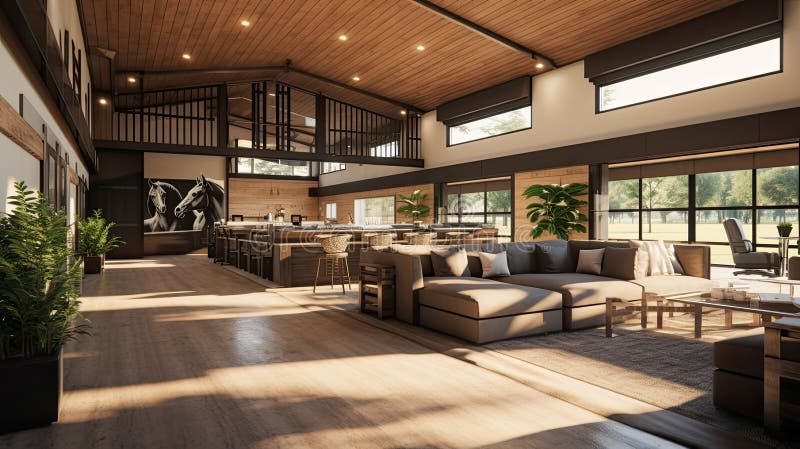 The Sleek and Stylish Design of a Horse Stable within a Contemporary ...