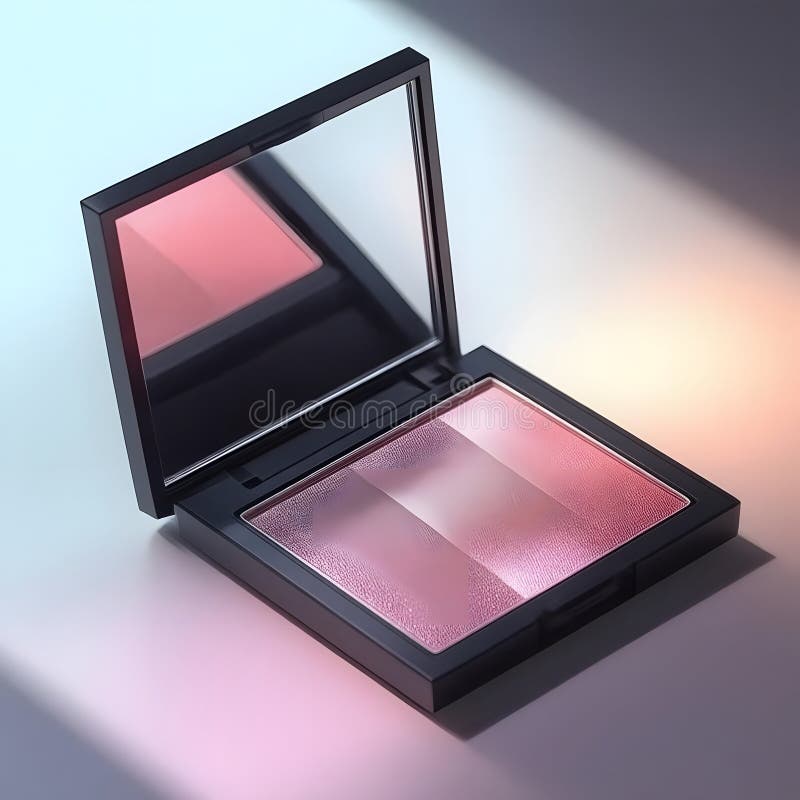 Chic Futuristic Makeup Compact on Gradient a Minimalist Approach Stock ...