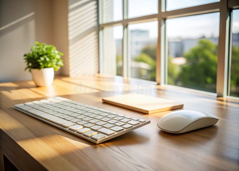 Sleek and Stylish Minimalist Workspace a Modern Design Featuring a ...