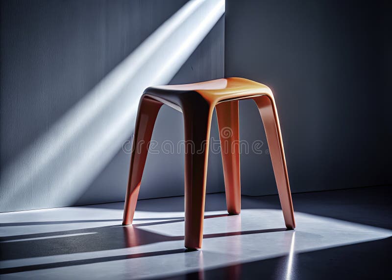 Sleek and Stylish Modern Curved Plastic Stool Design Captured in ...