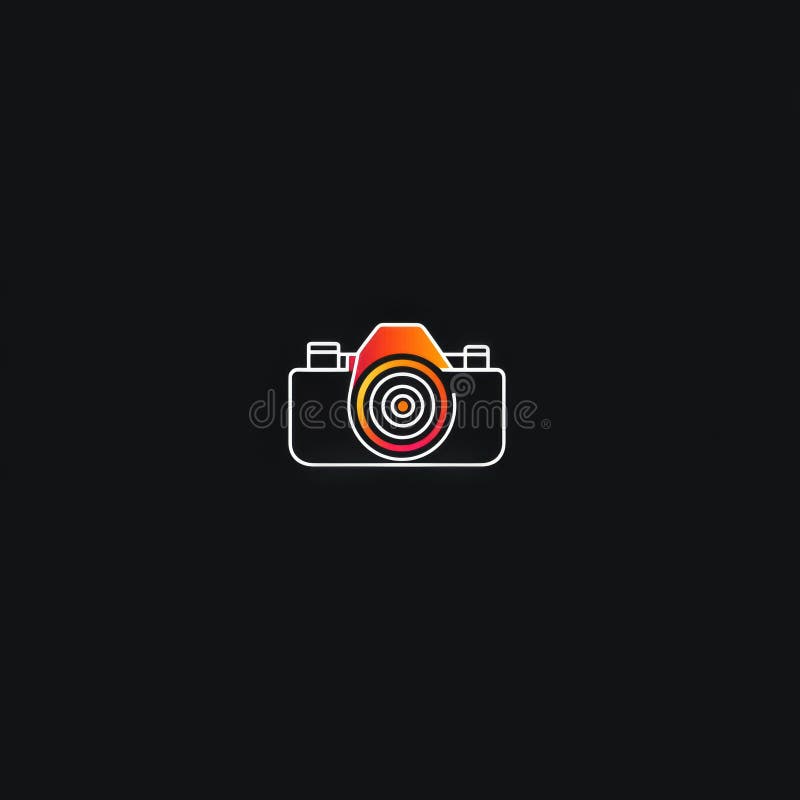 Stylish Camera Icon stock illustration. Illustration of artwork - 366528818