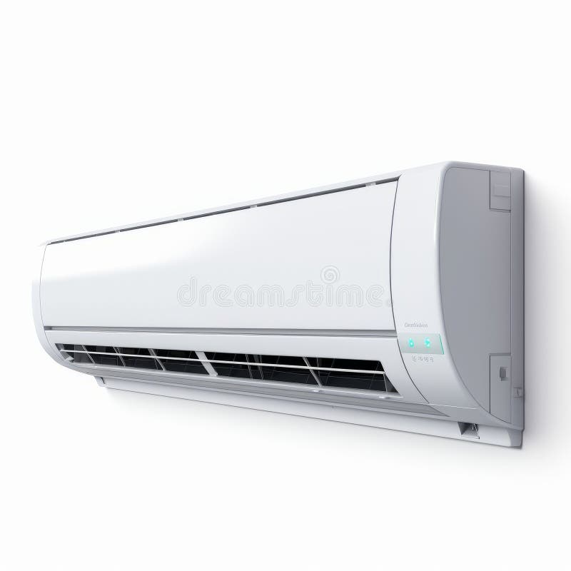 Sleek and Stylized White Air Conditioning System on a Vibrant ...