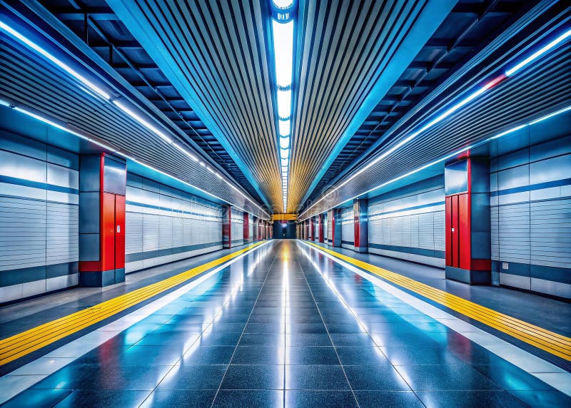 Sleek Subway Station Interior Exploring Modern Architecture and ...