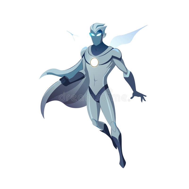 Sleek Superhero in Flight: a Dynamic Vector Illustration for Design ...
