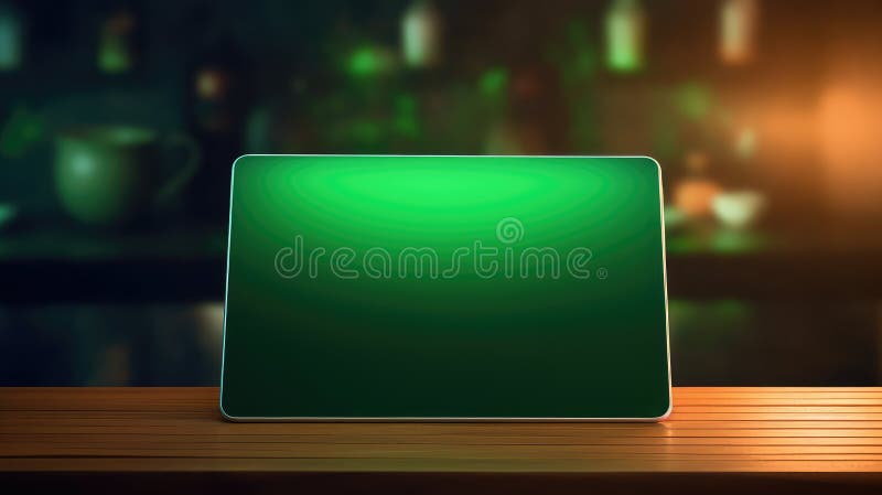Sleek tablet green stock illustration. Illustration of generated ...