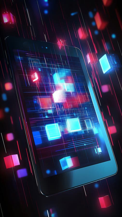 Ultra-modern Tablet Displaying Interactive Augmented Reality ...