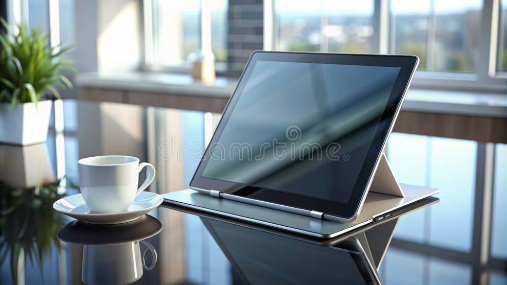 Sleek Tablet Workspace Modern Minimalist Design for Productivity Stock ...
