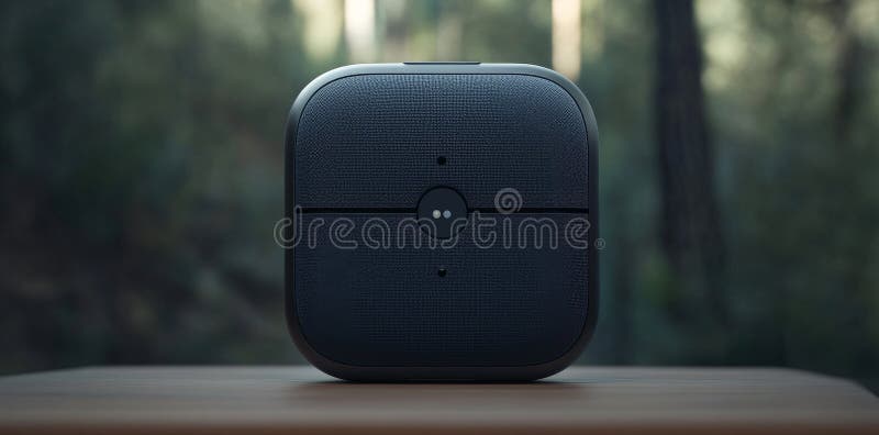 On a Sleek Tabletop, a Compact Wireless Speaker with a Touch Interface ...