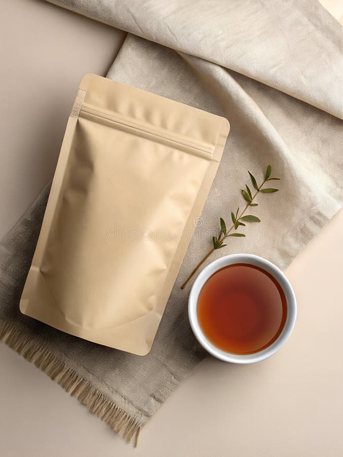 Sleek Tea Packaging Mockup Showcasing Simplicity and Elegance on a ...