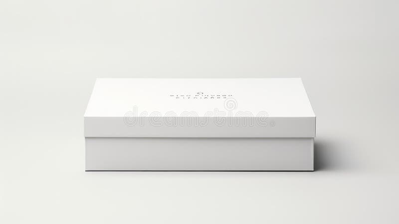 Sleek thin box mockup stock illustration. Illustration of showcase ...