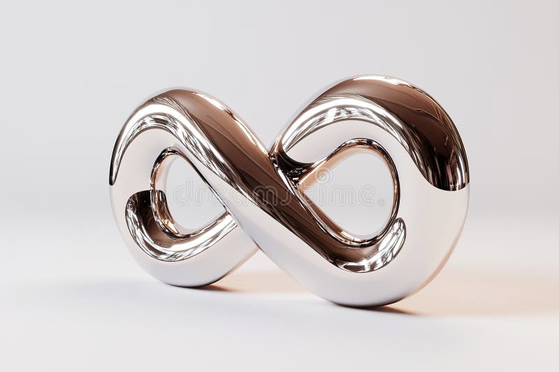 This Sleek, Three-dimensional Chrome Infinity Symbol Features a Ultra ...