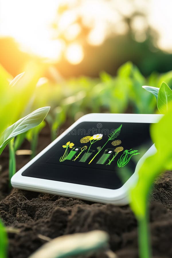 A Sleek Touchscreen Control Panel Showcases Current Soil Moisture ...