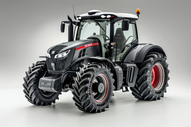 Sleek Tractor with Red Accents in Bright Modern Warehouse Bathed in ...