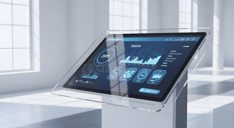 Advanced Interface: Modern Data Display on Transparent Digital Touch ...