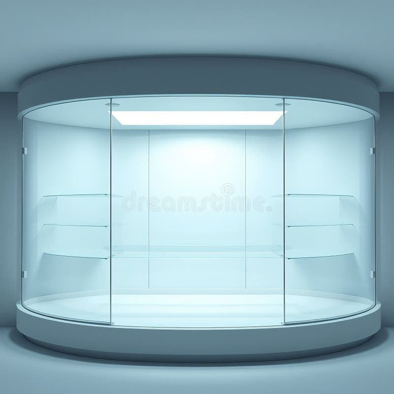 Modern Transparent Showcase Booth a Clear Elegant Display Solution for ...