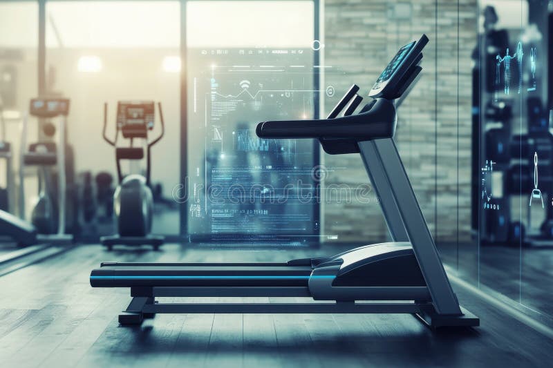 Modern Gym Equipment in Use with Digital Interface at a Fitness Center ...