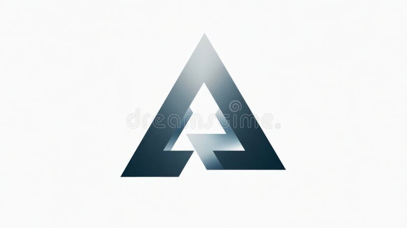 A Sleek Triangle Logo that Forms an Abstract Symbol with a Faint ...