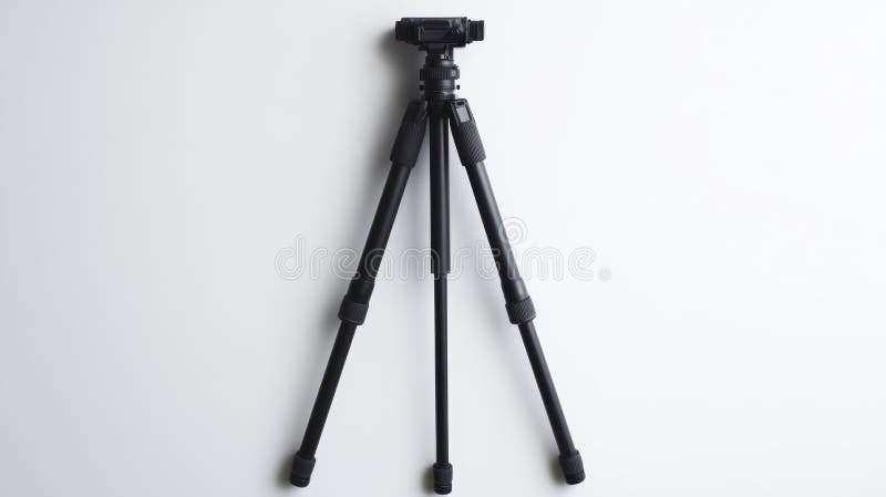 Elevated Perspective a Minimalist Tripod Study Against a Clean White ...