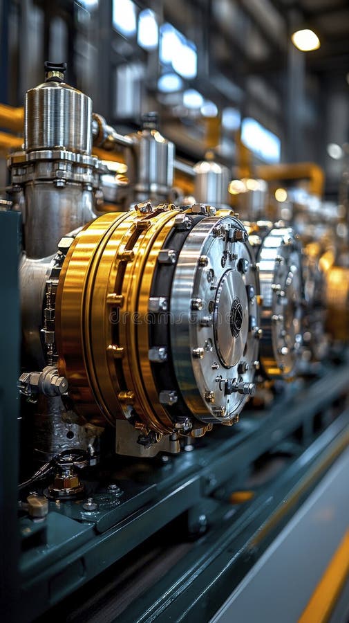 Sleek Turbine Engine in Industrial Setting Stock Illustration ...