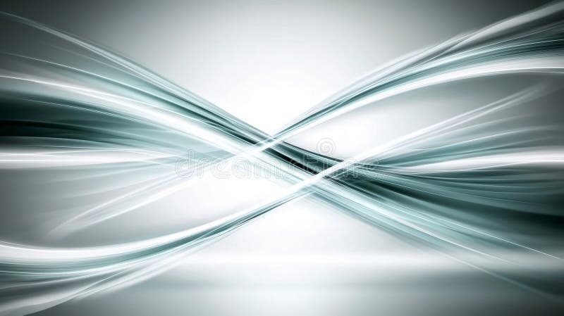 Sleek Turquoise and White Lines Intersecting, Forming Infinite Curves ...