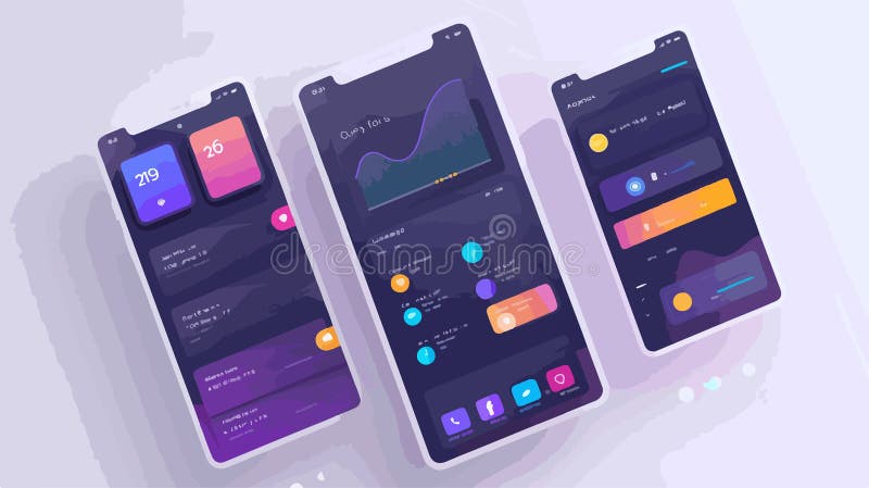 Sleek UI Design for Mobile App Development on Smartphone Interface ...