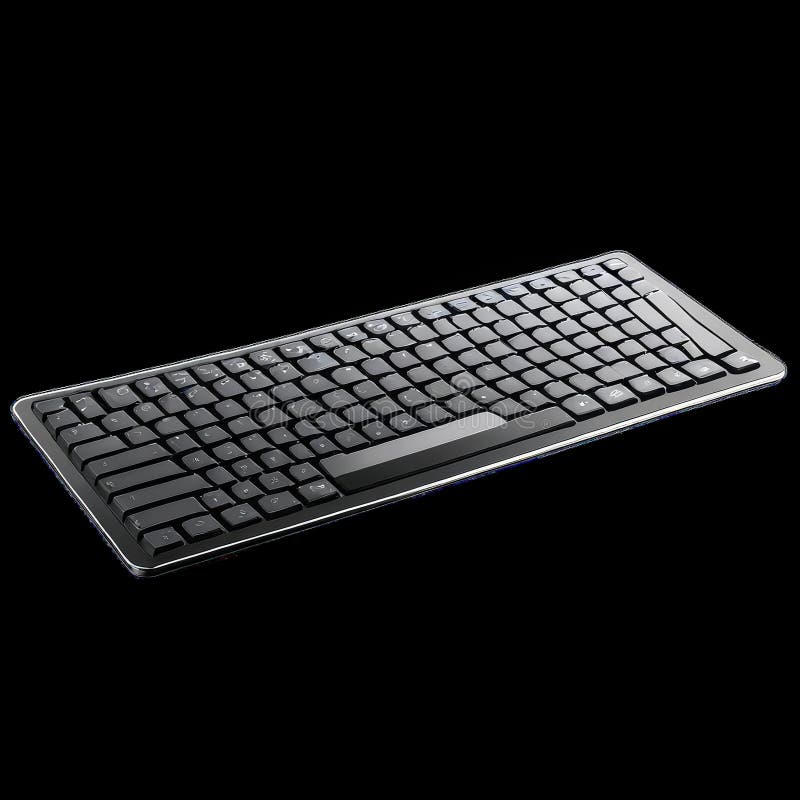 Ultra-Slim Wireless Keyboard with Backlighting Isolated on Transparent ...