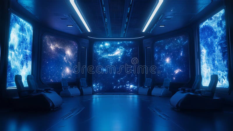 Futuristic Classroom on a Distant Planet Designed for Advanced Learning ...