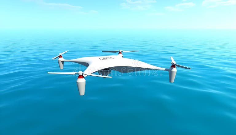 Sleek, Unmanned Drones Hover Gracefully Over Pristine Ocean Waters ...