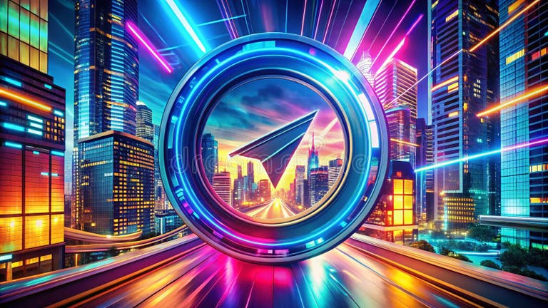 Sleek Urban Exploration Navigation Button a Modern Arrow Icon in a ...