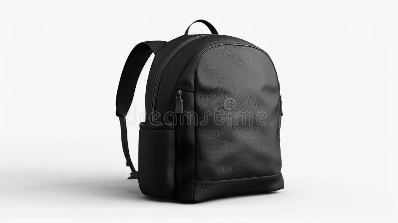 Sleek Urban Style. Modern Clean Black Backpack, Ideal for Custom Design ...