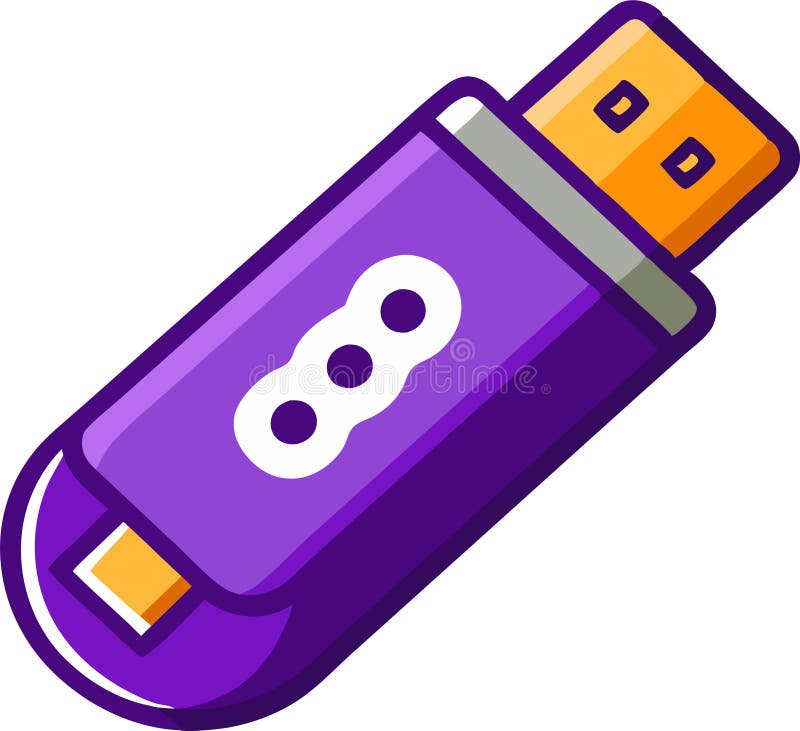 USB Flash Drive Brand with a Capacity of 8 Giga Bites on a White ...