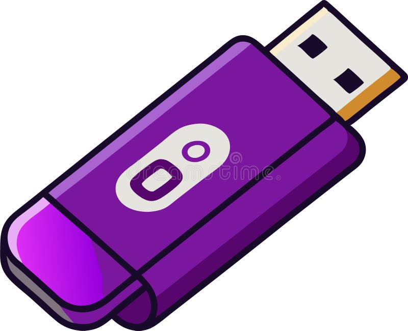 USB Flash Drive Brand with a Capacity of 8 Giga Bites on a White ...