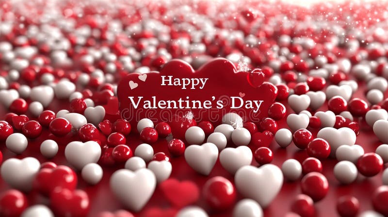 A Sleek Valentine S Day Card with Soft White Cursive Writing and Heart ...